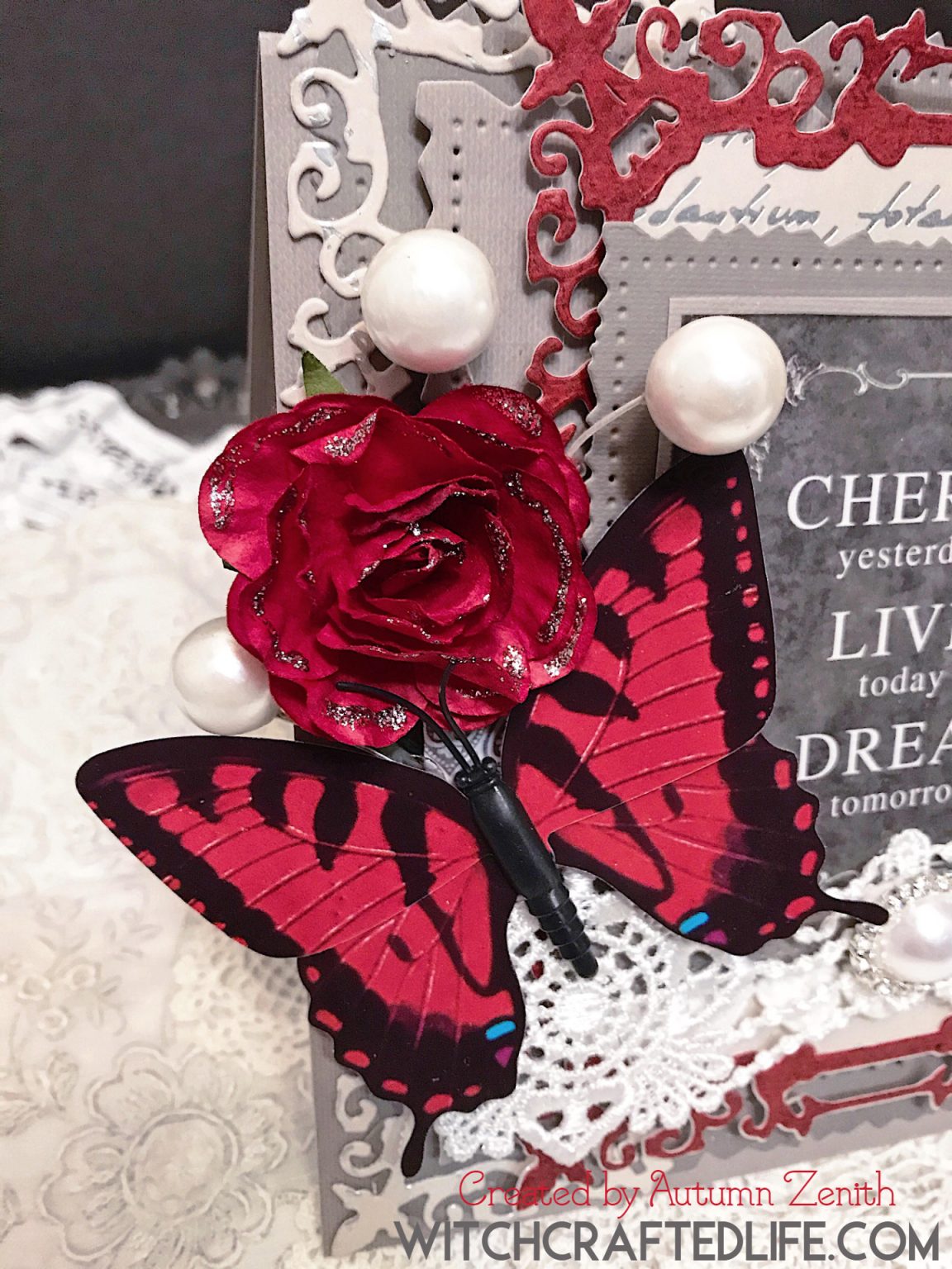 Victorian-inspired layered die cut card | Witchcrafted Life