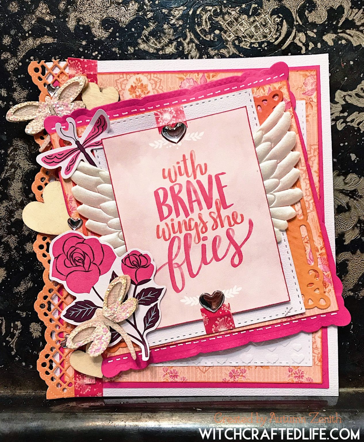 With Brave Wings She Flies Card | Witchcrafted Life