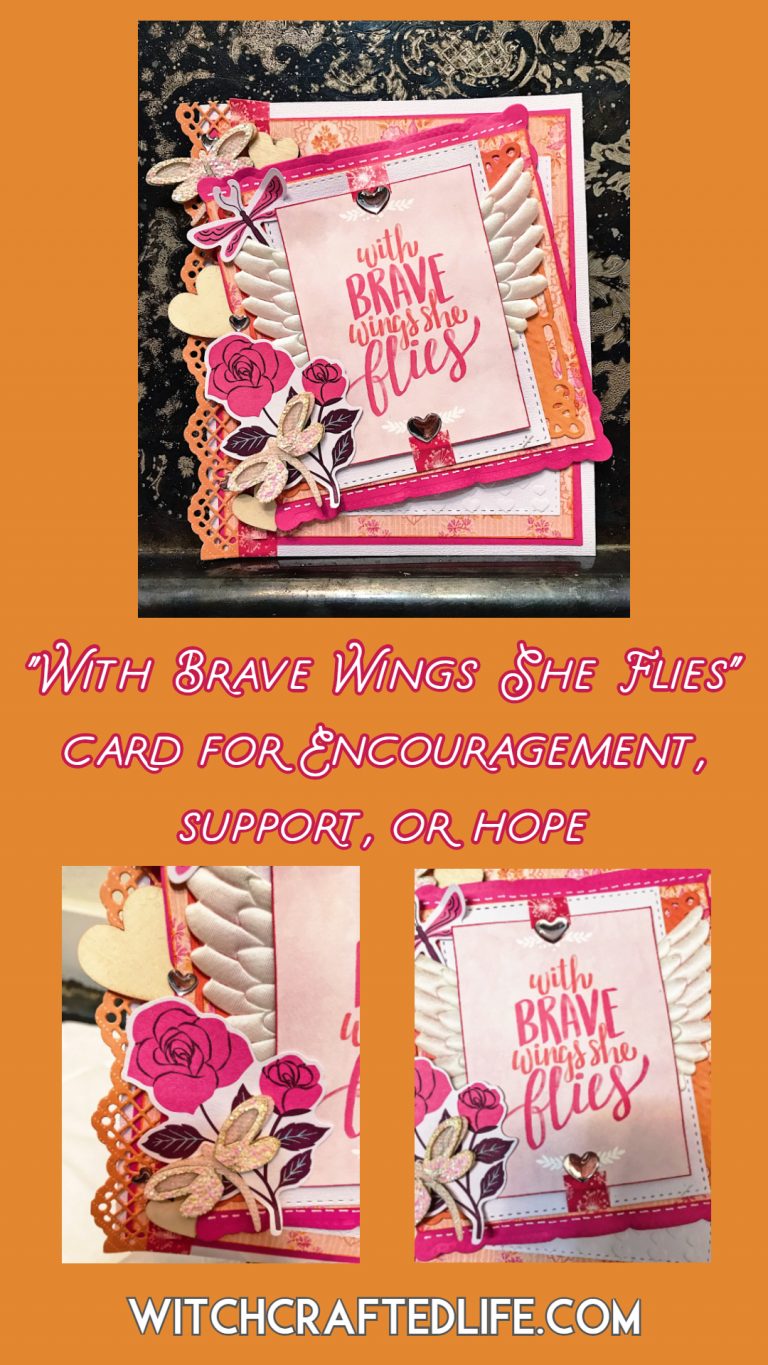 With Brave Wings She Flies Card | Witchcrafted Life